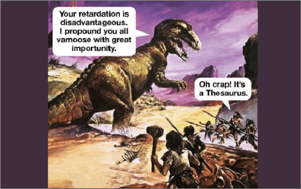 Beware the Thesaurus – Cristina Sanders' blog